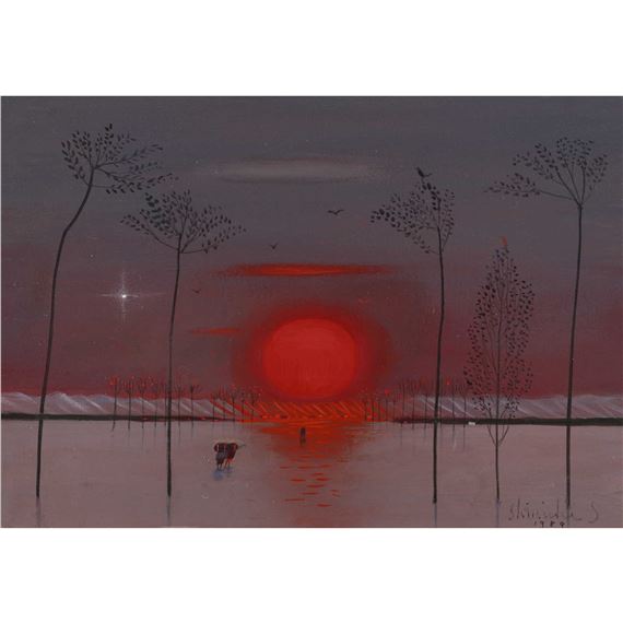 Shinichi Saito | MOUNTAIN WITH RED SUN ECHIGO GOZE DIARY (1989) | MutualArt