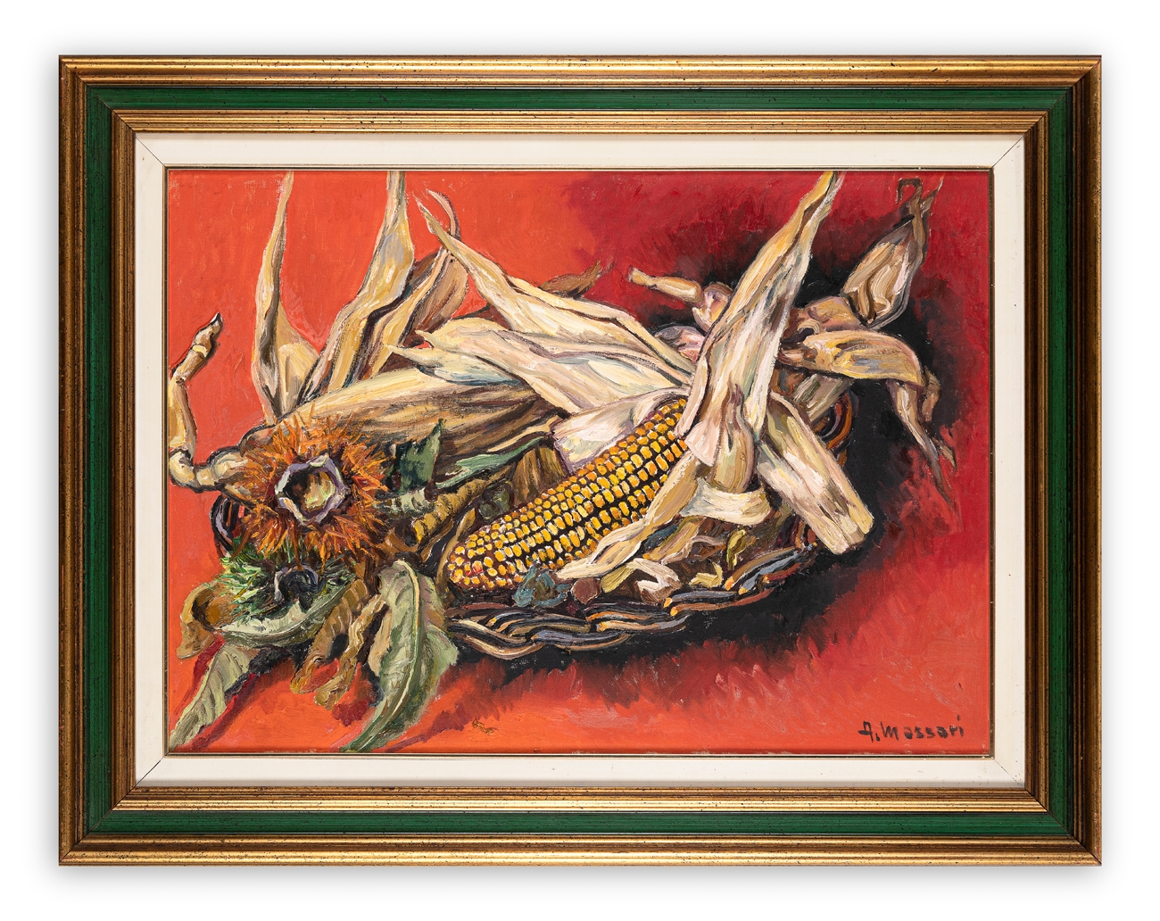 Aldo Massari | Cesto con Pannocchie e ricci (1973) | MutualArt