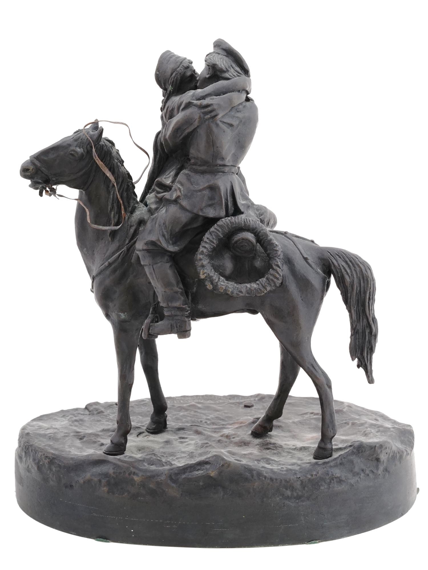 Vasily Yakovlevich Grachev | Farewell Kiss, depicting a scene of a farewell kiss of a Cossack ...