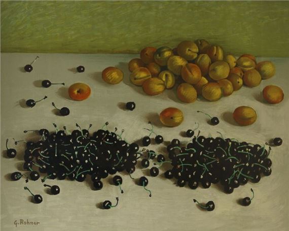 Georges Rohner | Composition with cherries and apricots | MutualArt