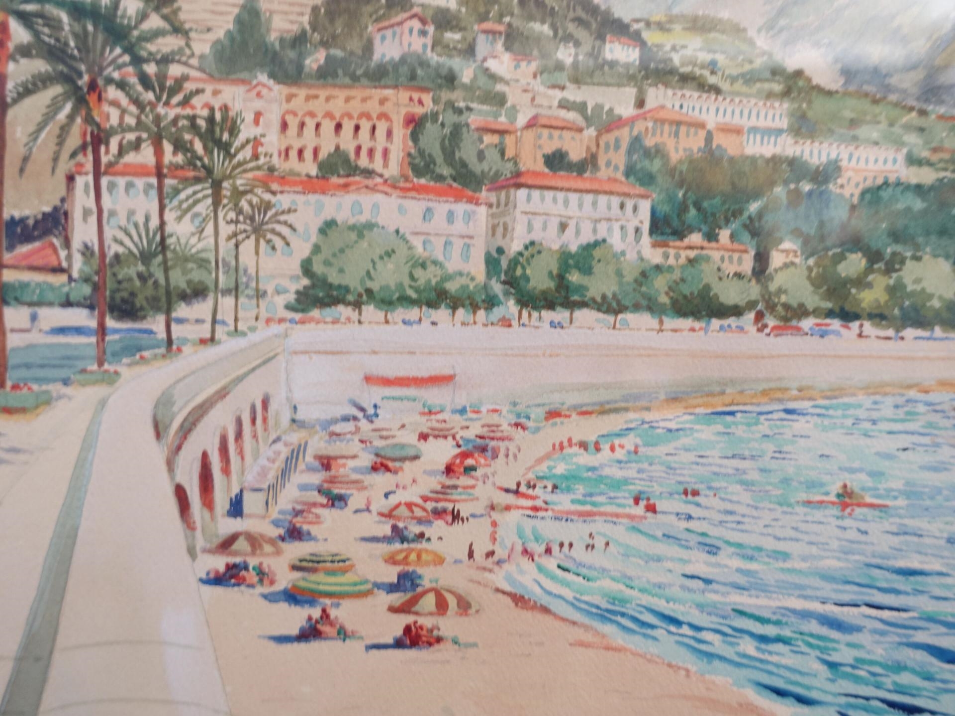Pierre Jaillet | Menton bord de plage | MutualArt