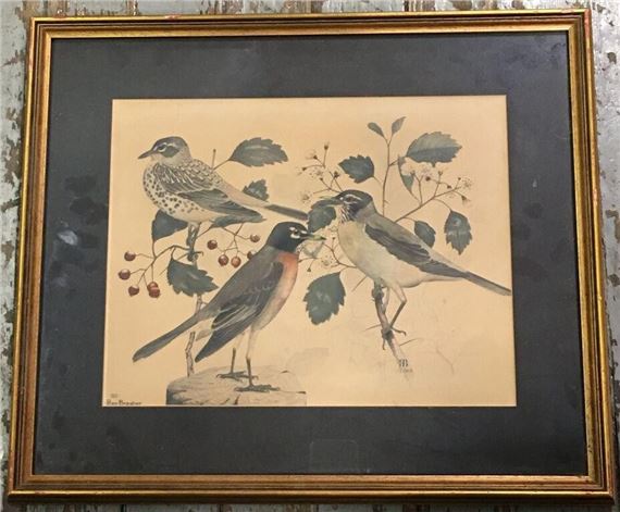 Rex Brasher | COLORED ENGRAVING OF BIRDS | MutualArt