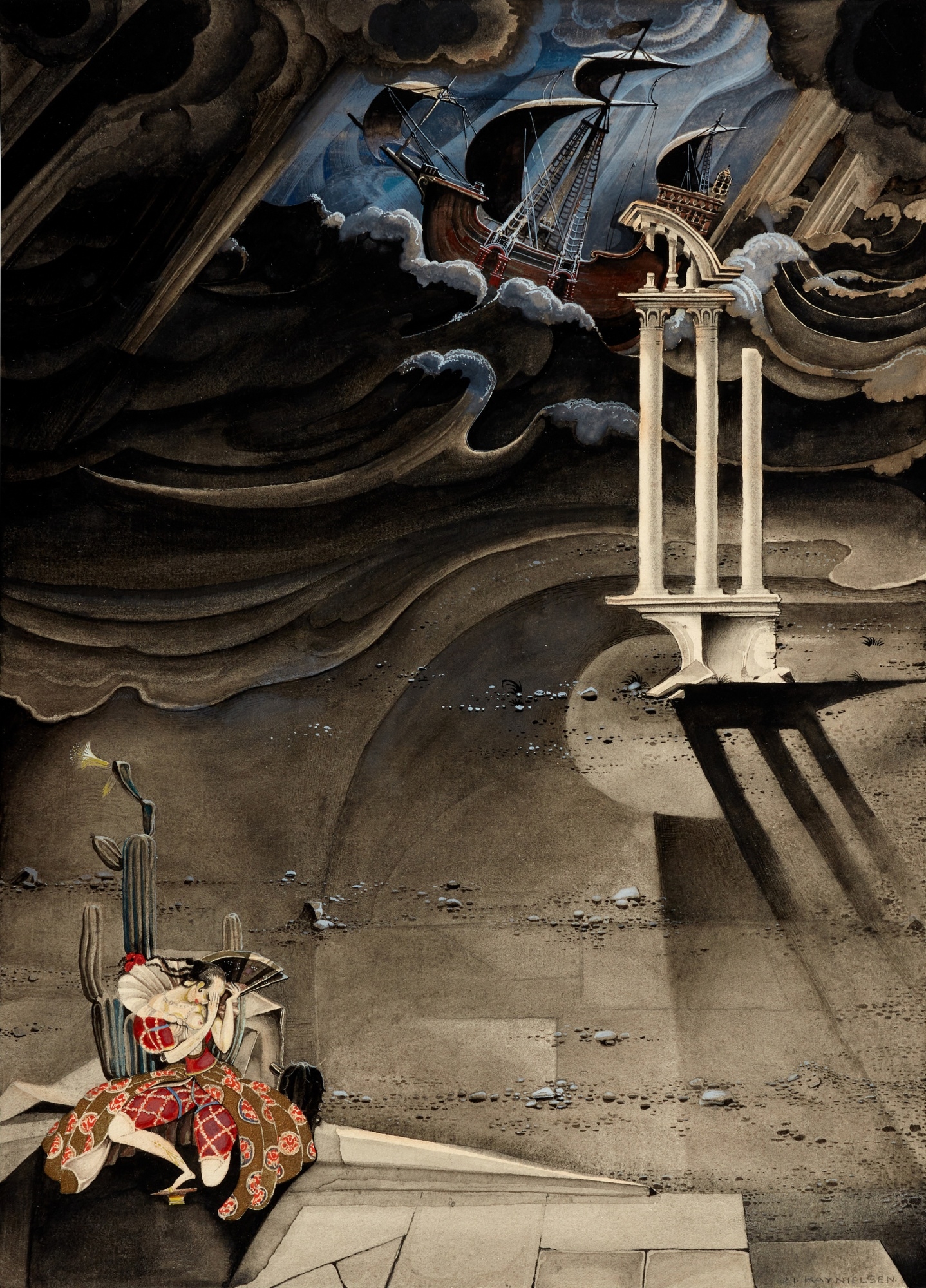 Kay Nielsen | The Karaval, book illustration, watercolour and gouache ...