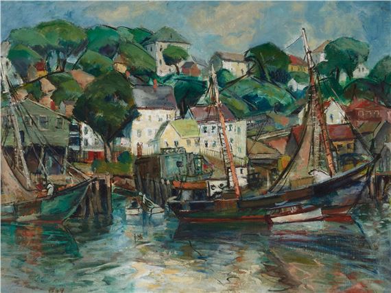 Shirley Russell | Harbor Scene (1949) | MutualArt