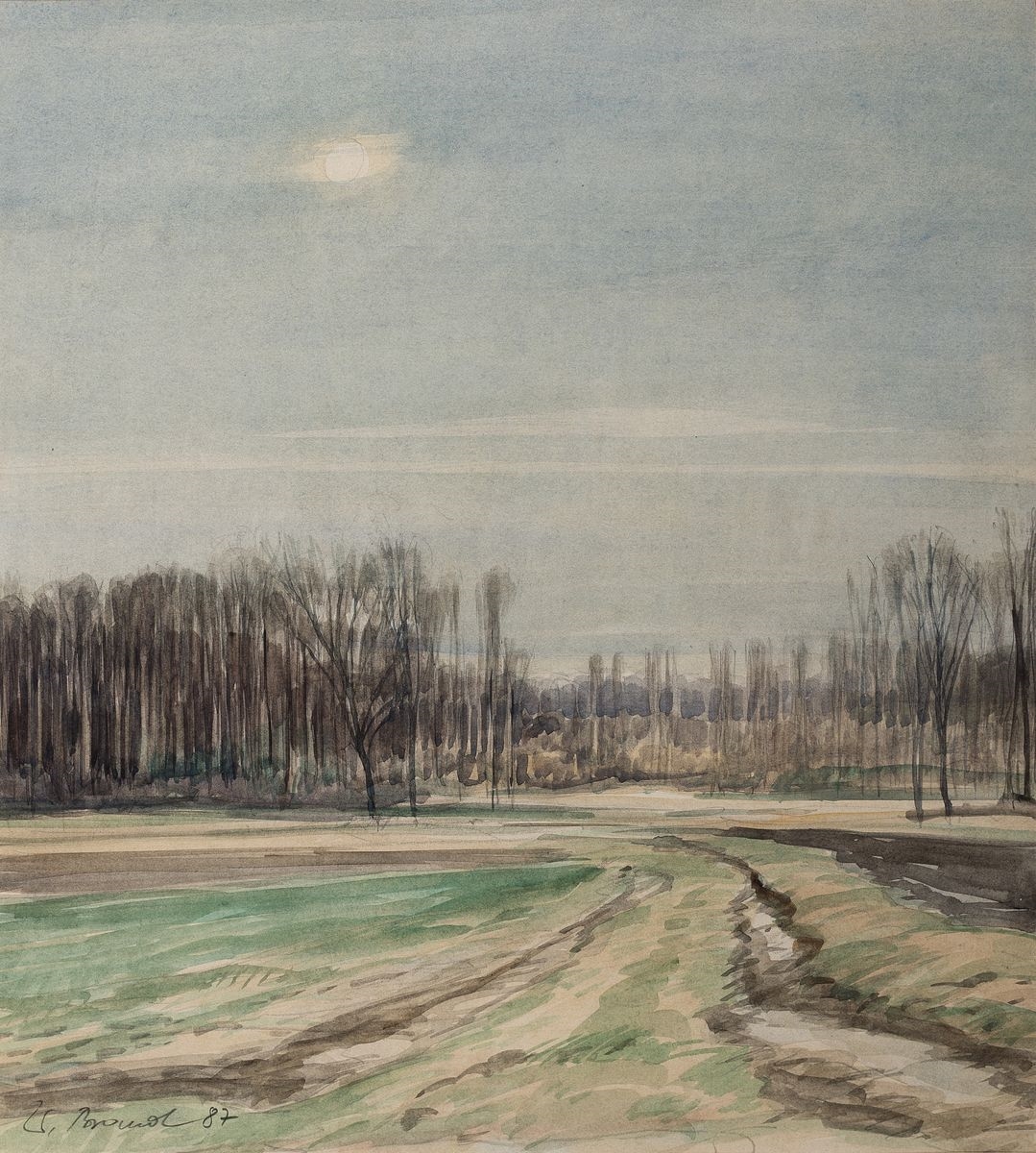 Werner Brand | Rhenish floodplain landscape (1987) | MutualArt