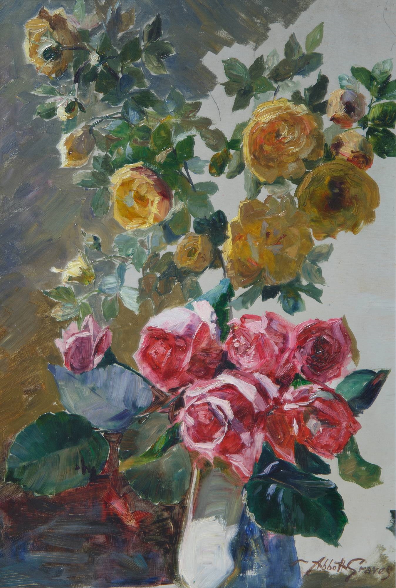 Abbott Fuller Graves | Still Life with Pink Roses | MutualArt