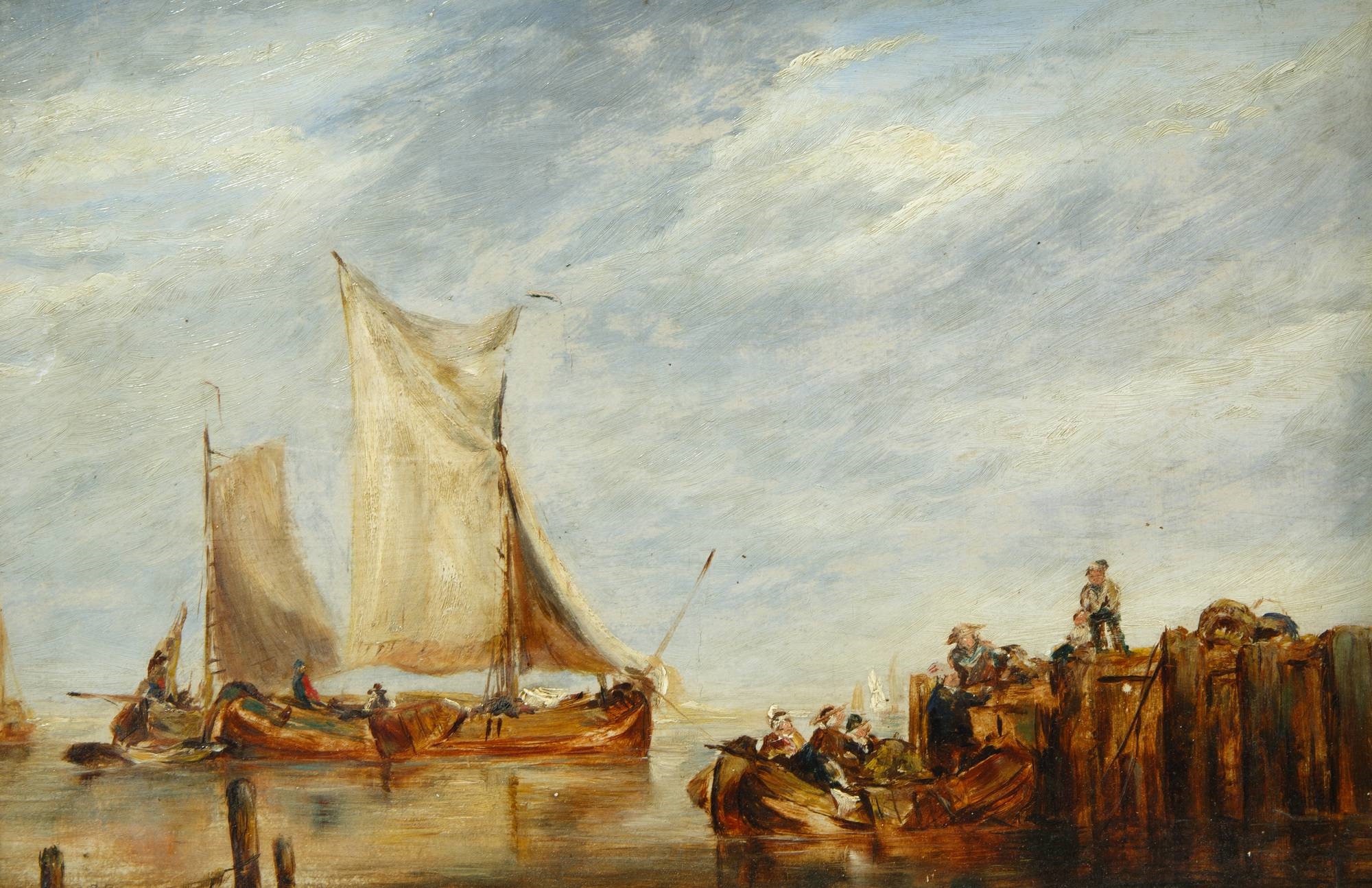Richard Parkes Bonington | Jetty | MutualArt