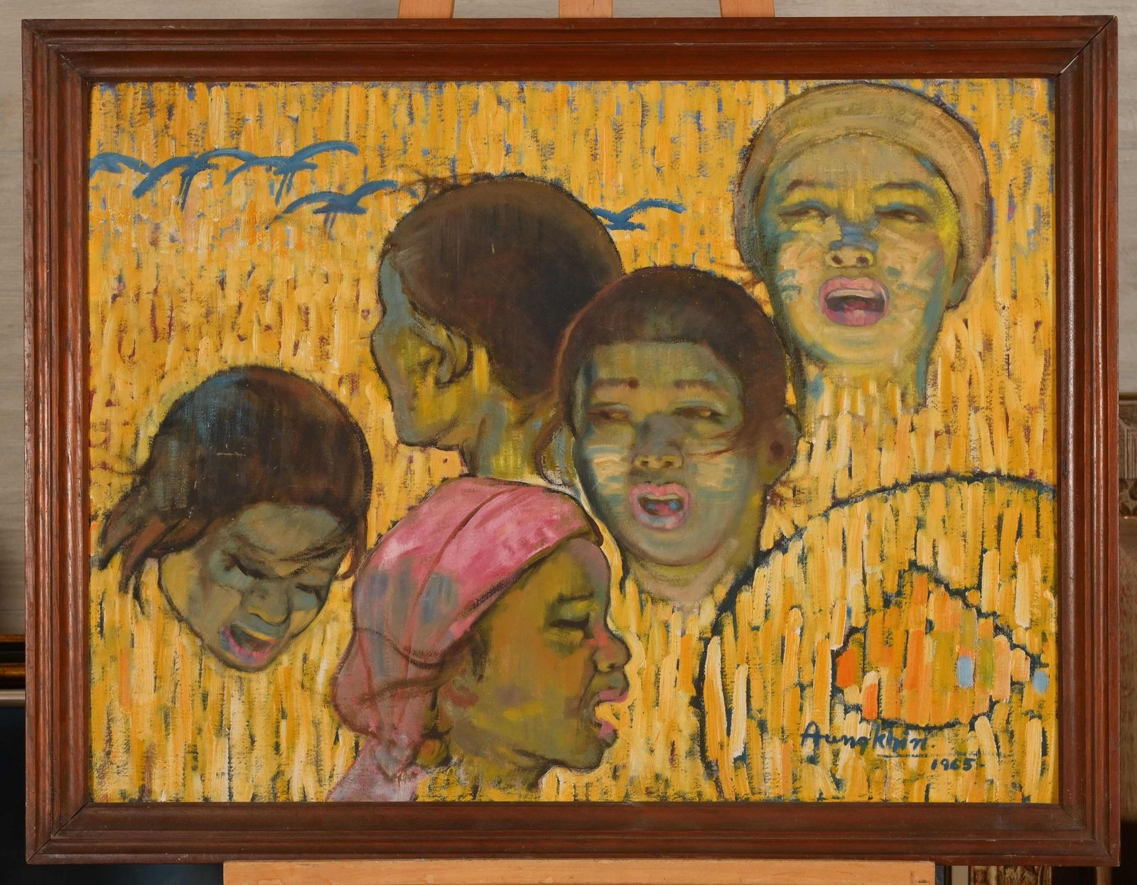 Aung Khin | Les cinq visages (1965) | MutualArt
