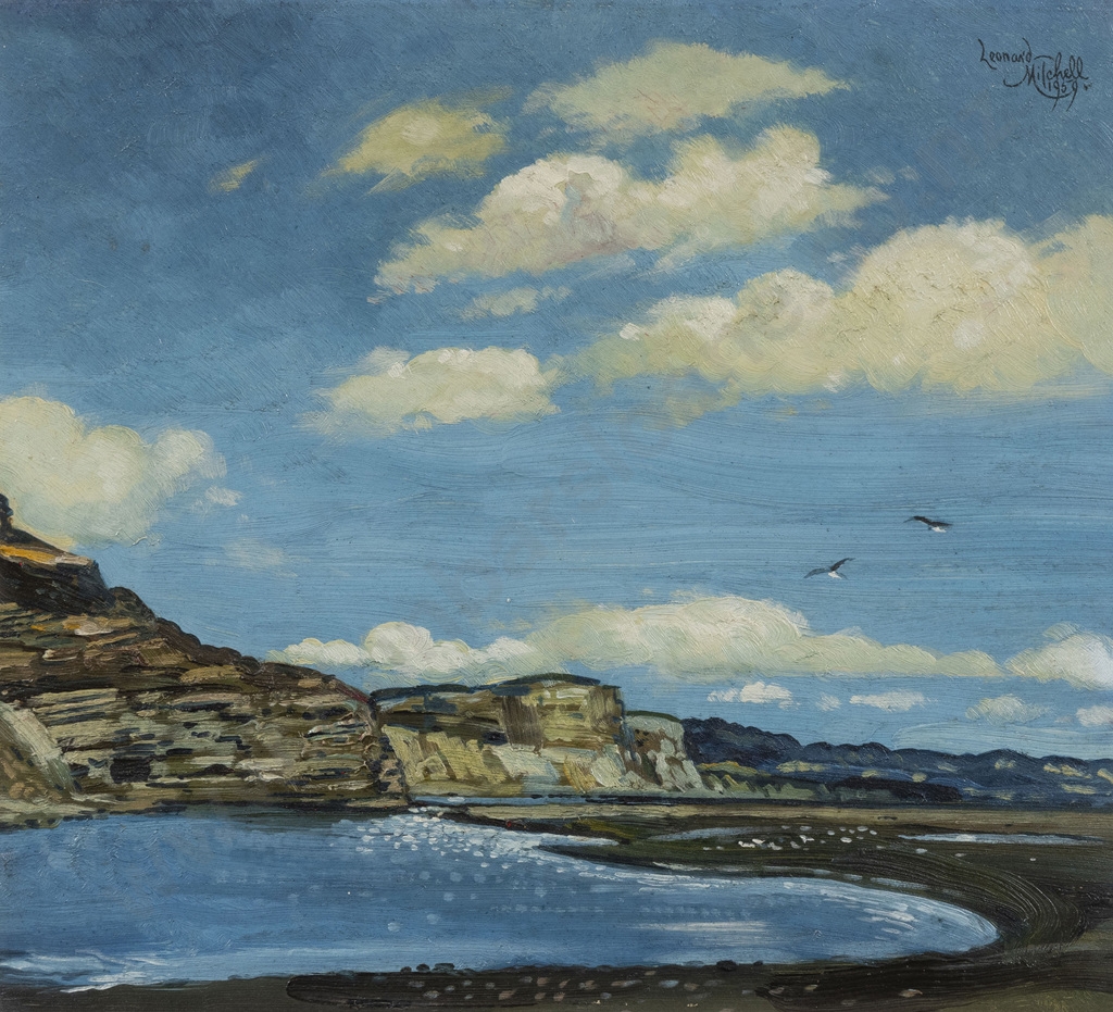 Leonard Mitchell | The Blue Lagoon Lake Ferry Wairarapa (1925) | MutualArt