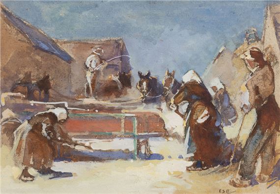 Esther Hope | Breton Village Scene (1885) | MutualArt