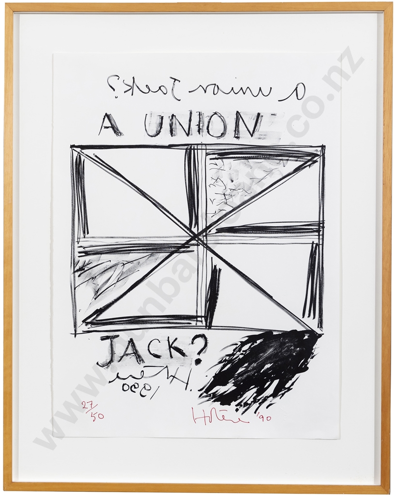 Ralph Hotere | A Union Jack? (1990) | MutualArt