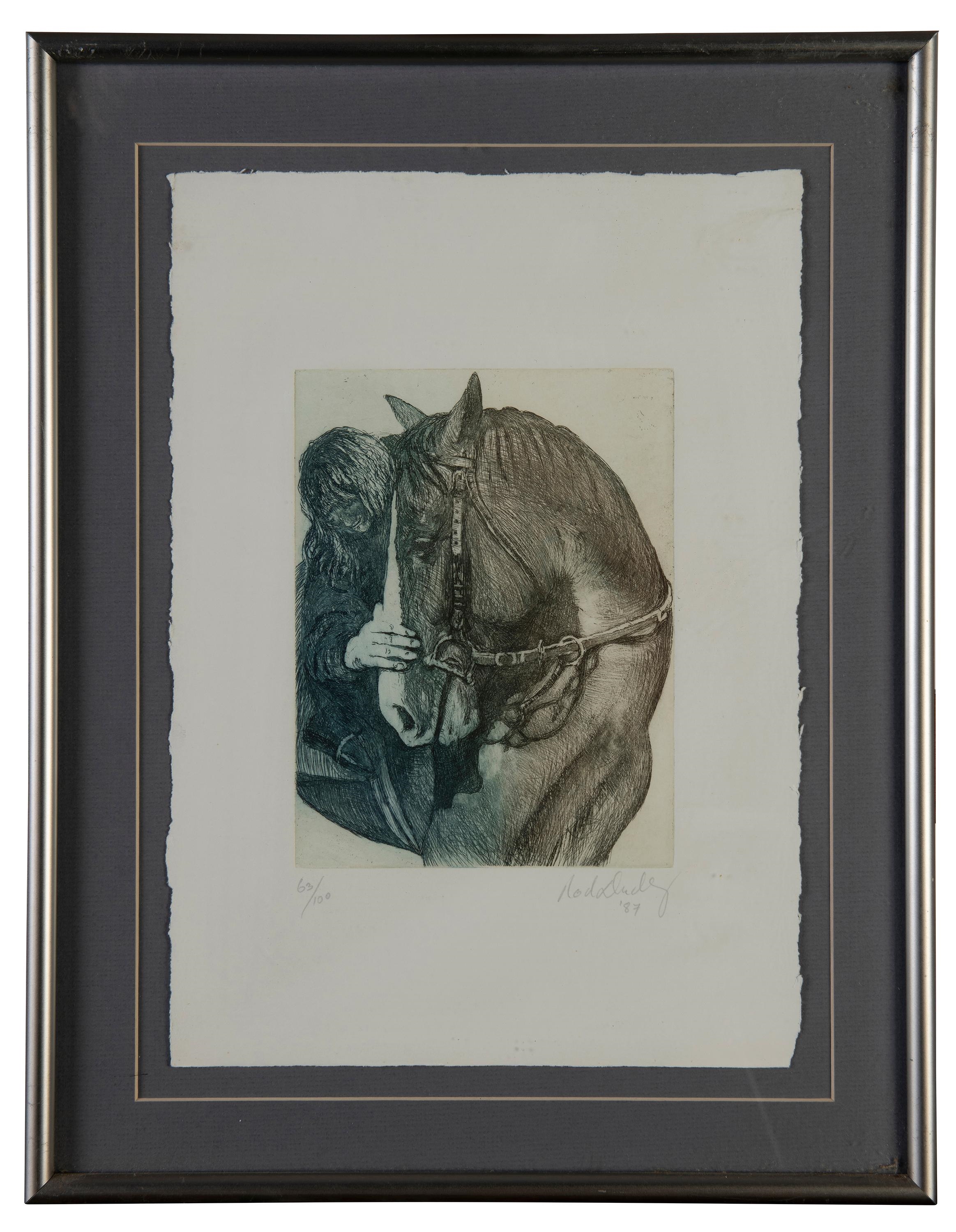 Rod Dudley | Girl with Horse (1987) | MutualArt