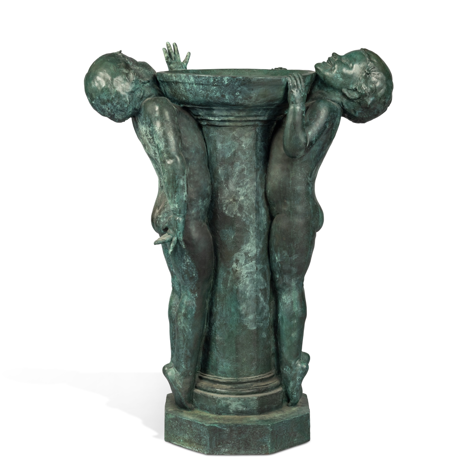 Edith Barretto Stevens Parsons | Fountain with Two Young Girls | MutualArt