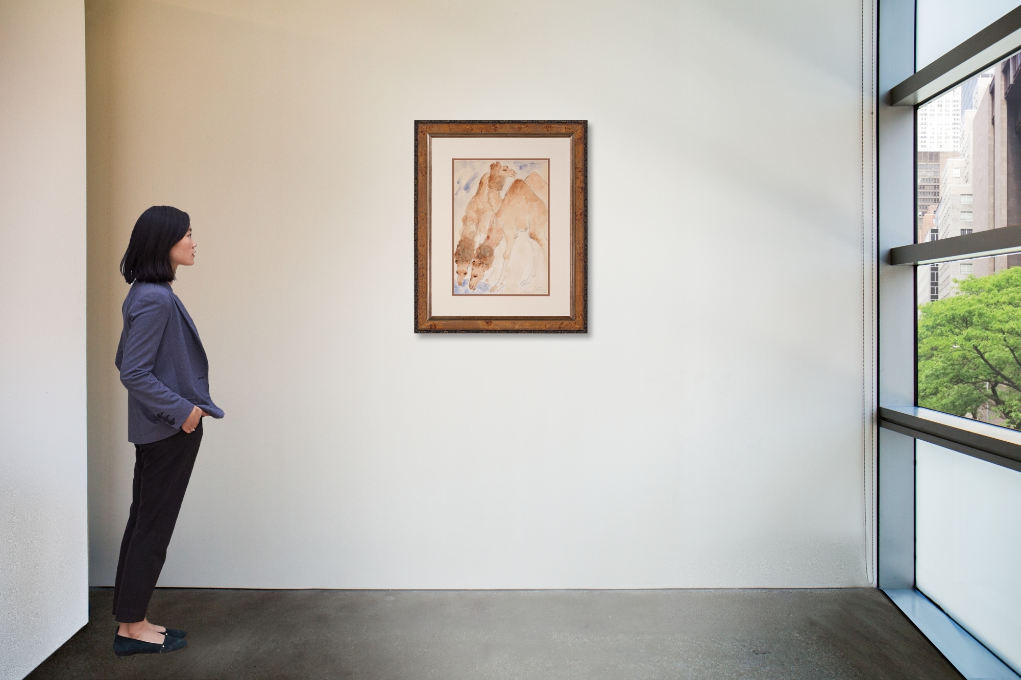 Reuven Rubin | Three Camels | MutualArt