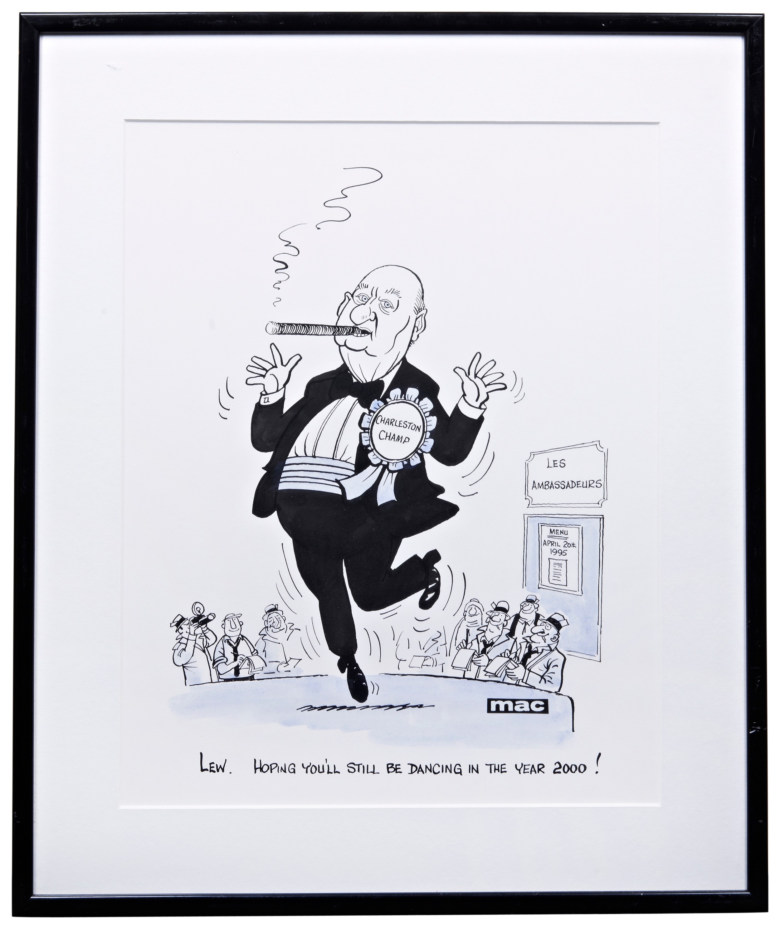 Stanley McMurtry | A CARTOON DEPICTING LEW DANCING AT LES AMBASSADEURS ...
