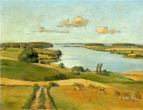 Theodore Bernard Dahl | Extensive River Landscape (1919) | MutualArt