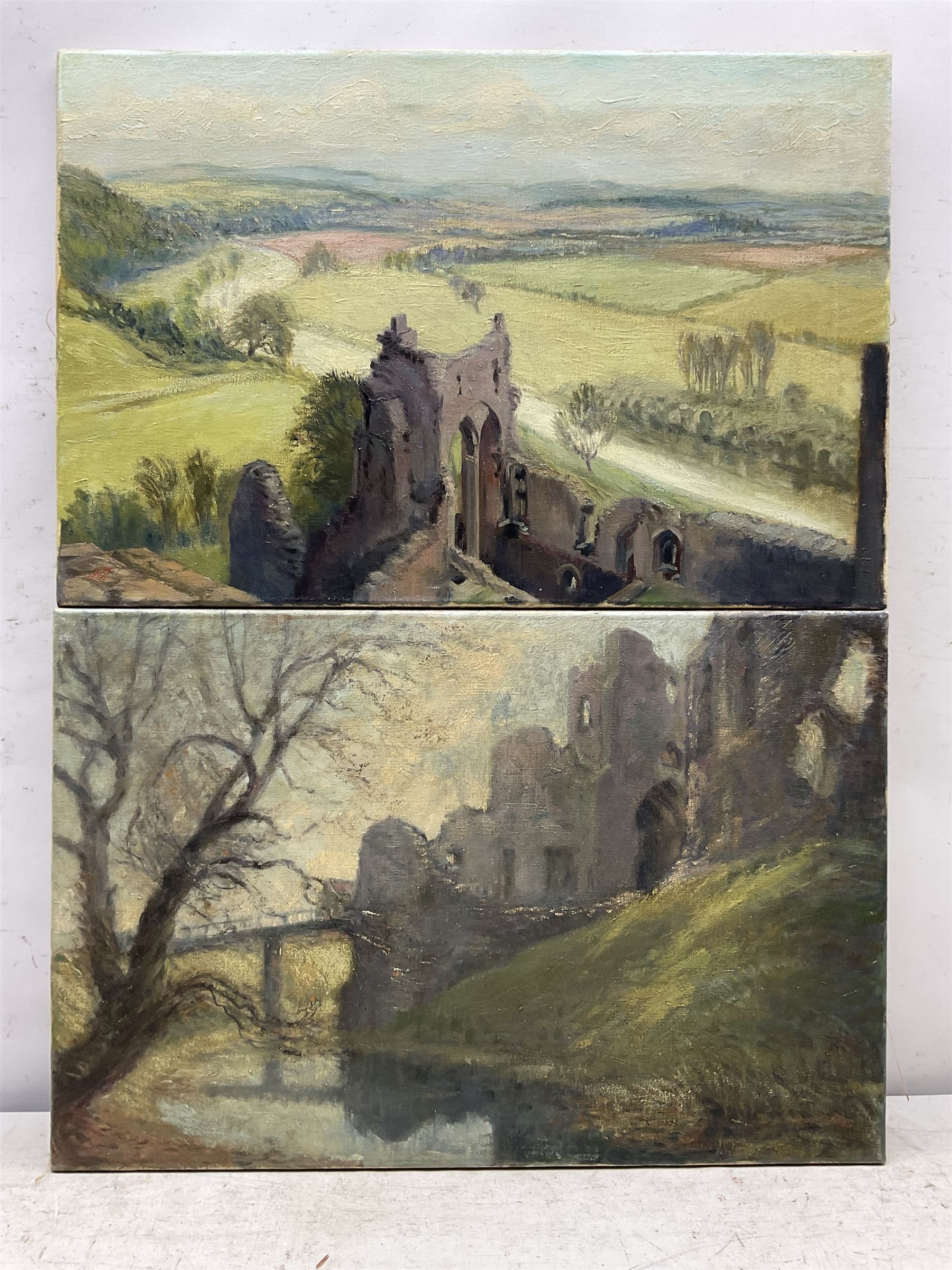 Arthur Tunstall | Goodrich Castle on the River Wye' and a companion ...