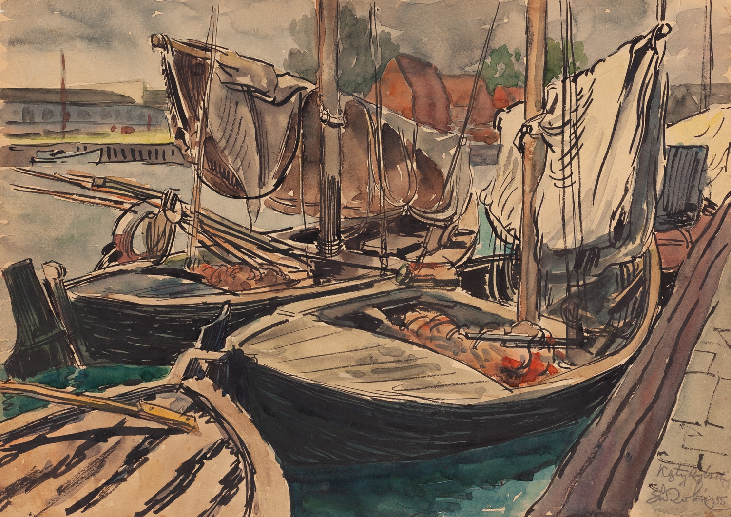 Stanislaw Rolicz | Katy Rybackie (1955) | MutualArt