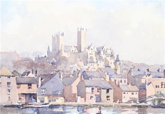 Len Roope | view of Lincoln Cathedral (1971) | MutualArt