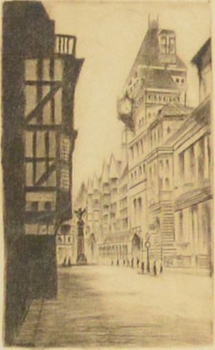Walter Edwin Law | Four etchings of London scenes | MutualArt