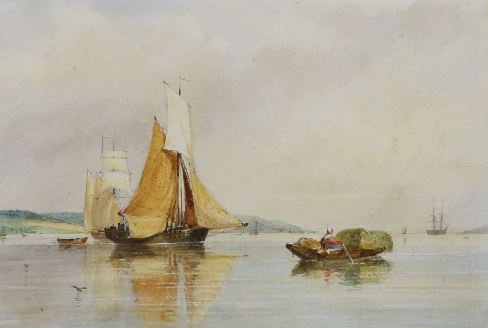 Edward William Cooke | Dutch trawlers drying their sails and nets on ...