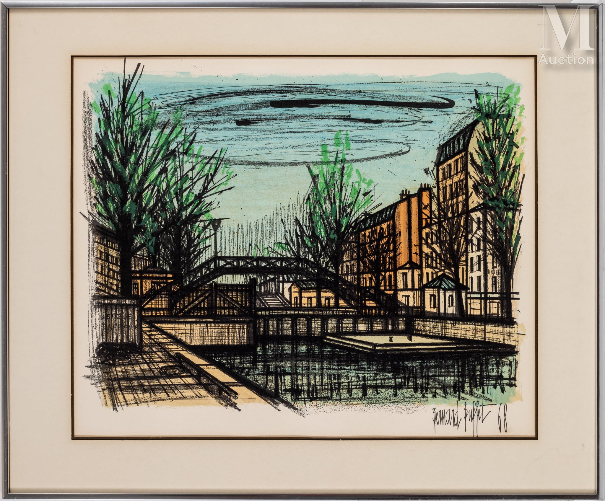Bernard Buffet | Canal Saint-Martin (1968) | MutualArt