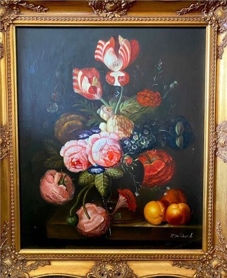 P. Gallinard | Still life of fruits and flowers | MutualArt