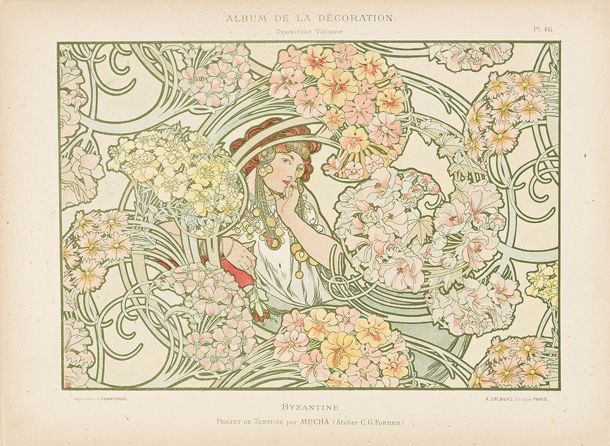 Alphonse Mucha | . BYZANTINE / ALBUM DE LA DÉCORATION. (1900) | MutualArt
