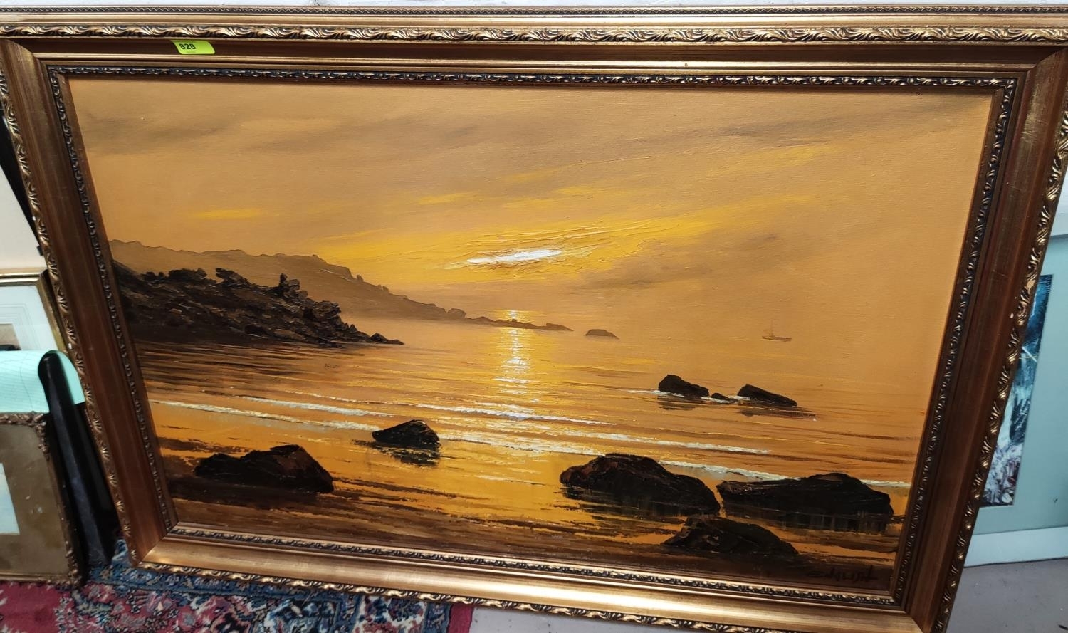 Keith English | Coastal scene at sunset | MutualArt