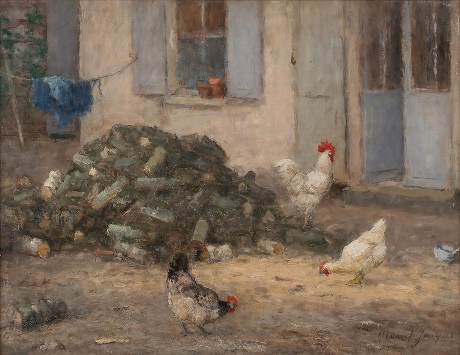 Marcel Jacque | Poules (1949) | MutualArt