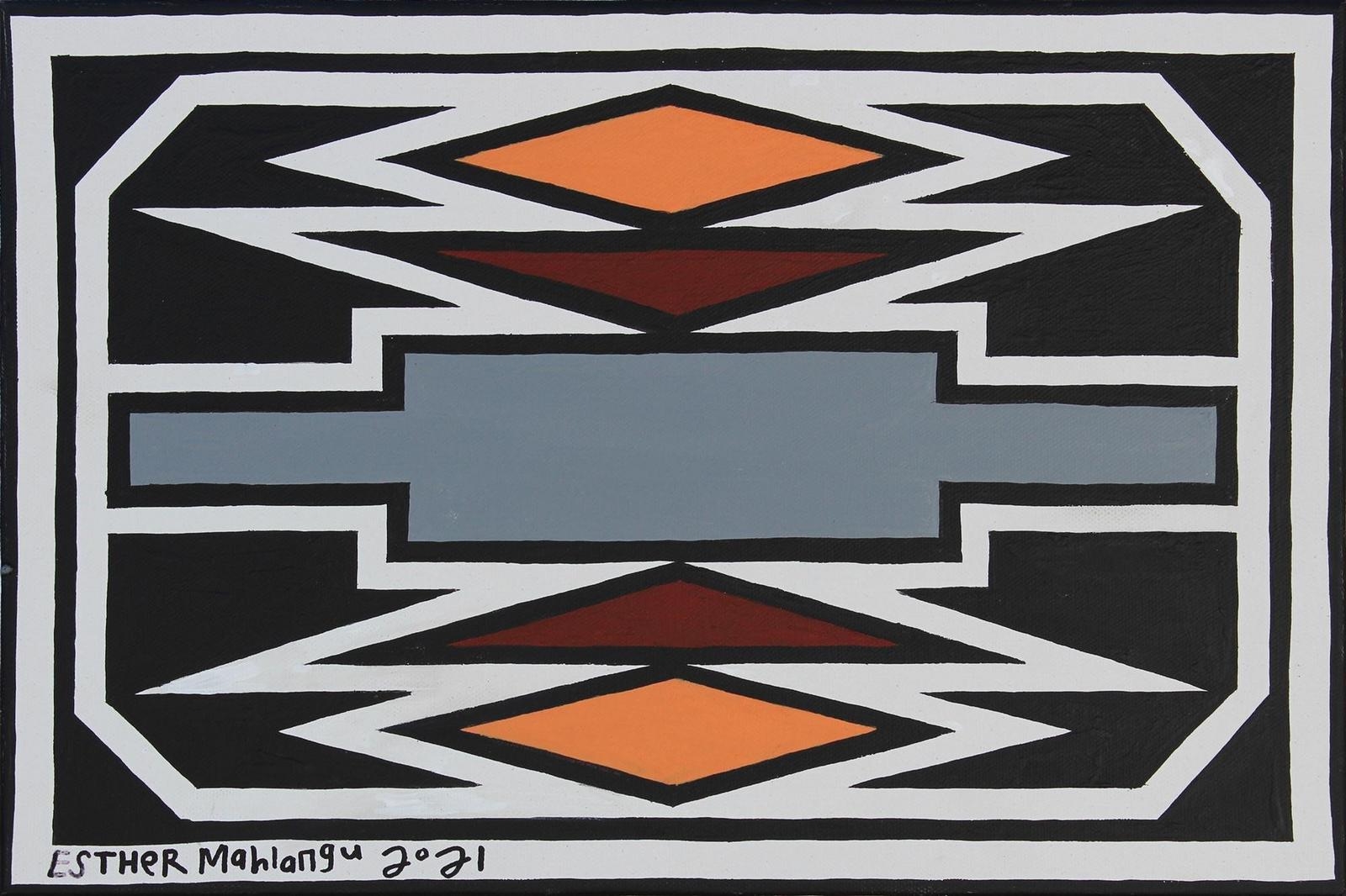 Esther Mahlangu | NDEBELE PATTERN (2021) | MutualArt