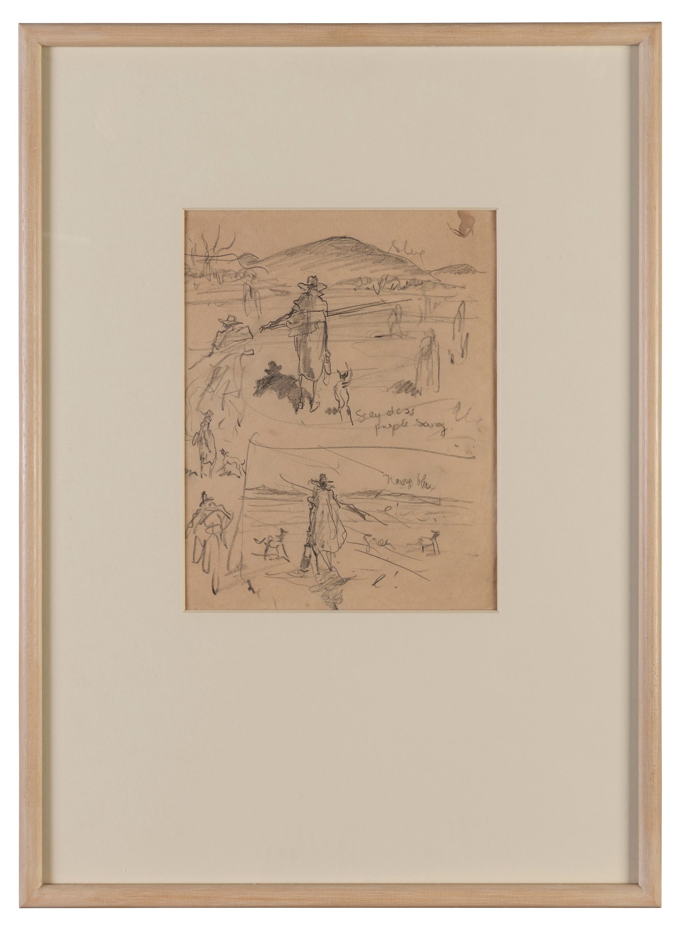 Elizabeth Durack | Field Drawing, circa 1945 (Prelude Series) (Circa ...
