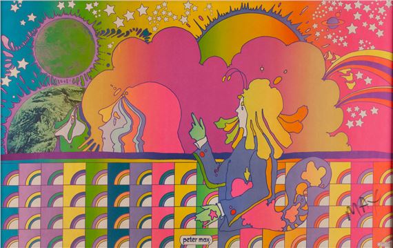 Peter Max | Moon Landing #1 (1969) | MutualArt