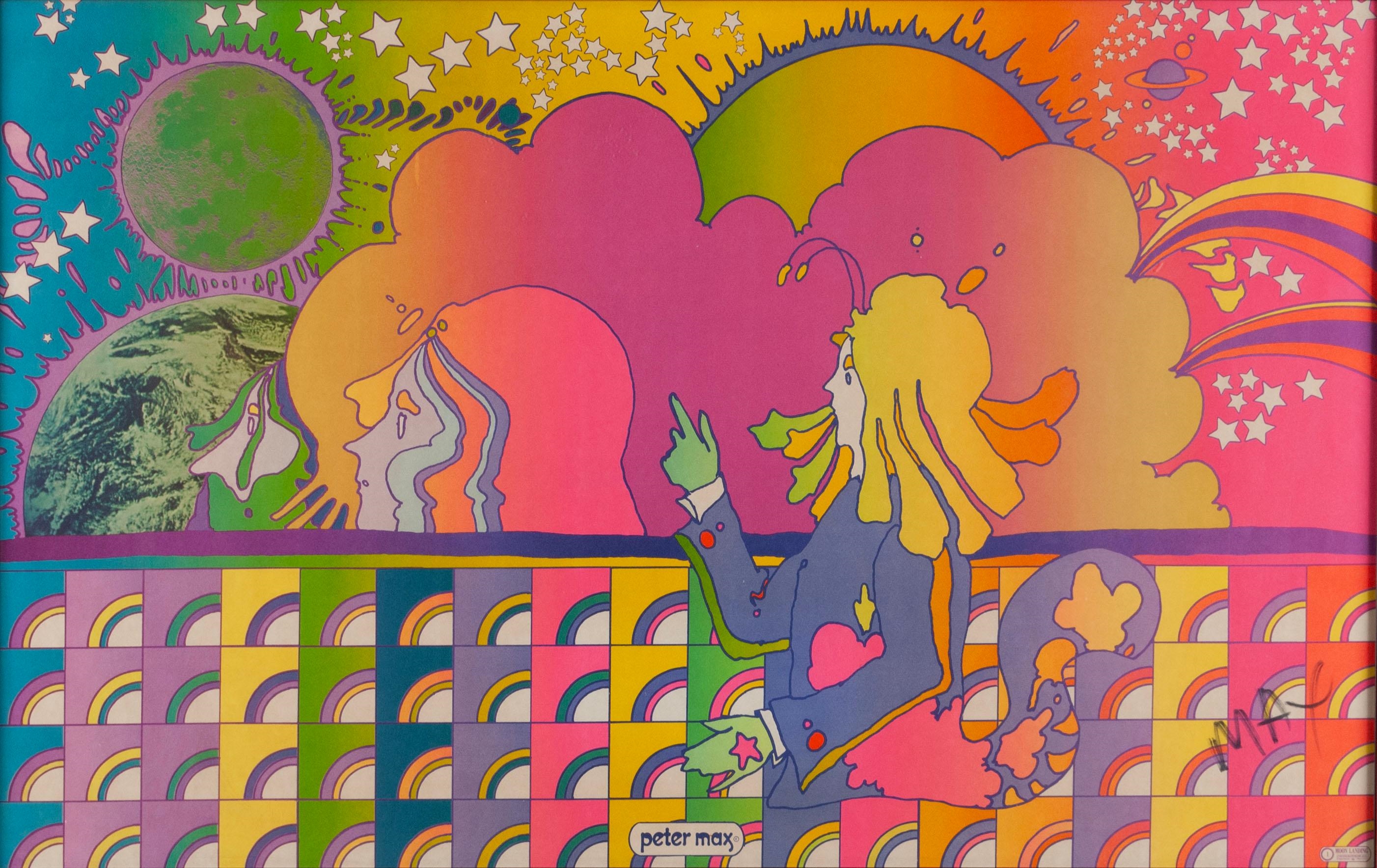 Peter Max | Moon Landing #1 (1969) | MutualArt