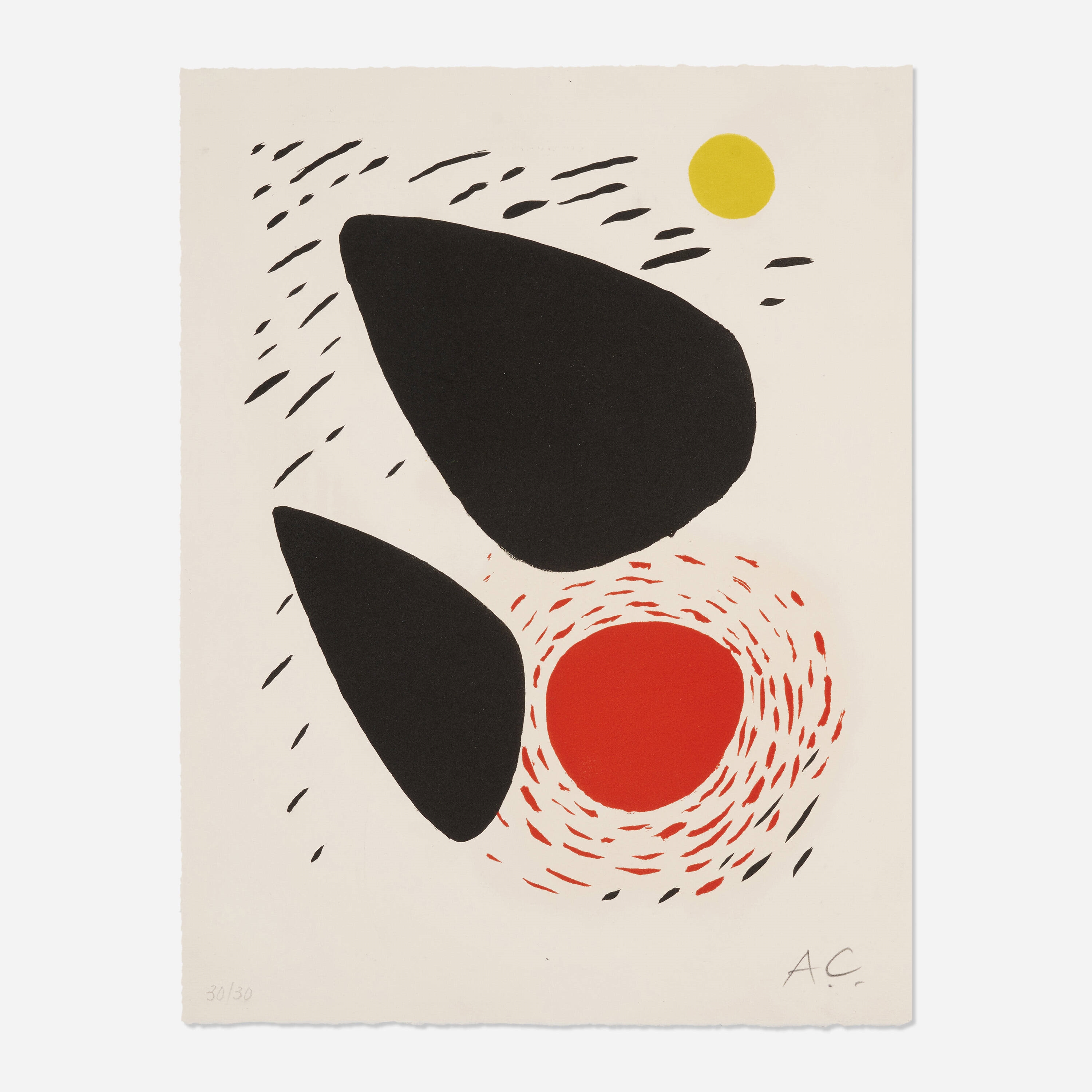 Alexander Calder | Rocks and Sun (from XXe Siècle) (1952) | MutualArt