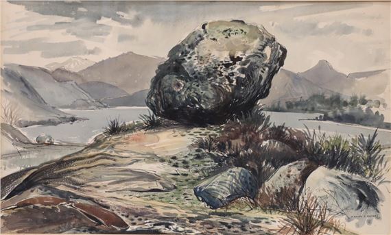 Hamish F Soutar | Balanced Boulder Loch Maree (60) | MutualArt