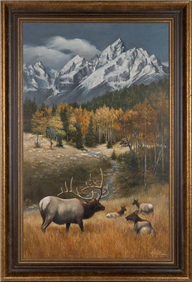 Jay Hester | Elk in the Mountains | MutualArt