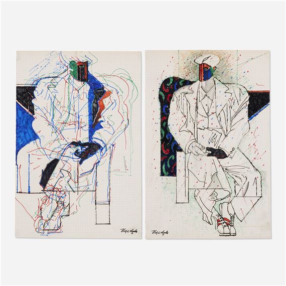 Nick de Angelis | Figure Drawing (two works) | MutualArt