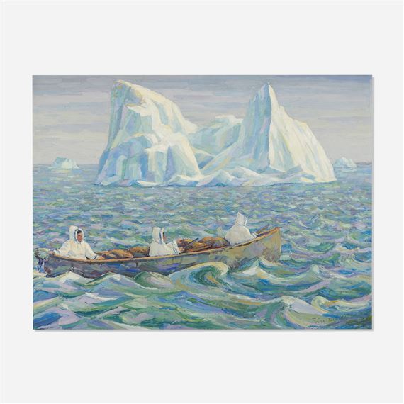 Fleurimond Constantineau | Retour de chasse aux phoques Arctique (1951) | MutualArt