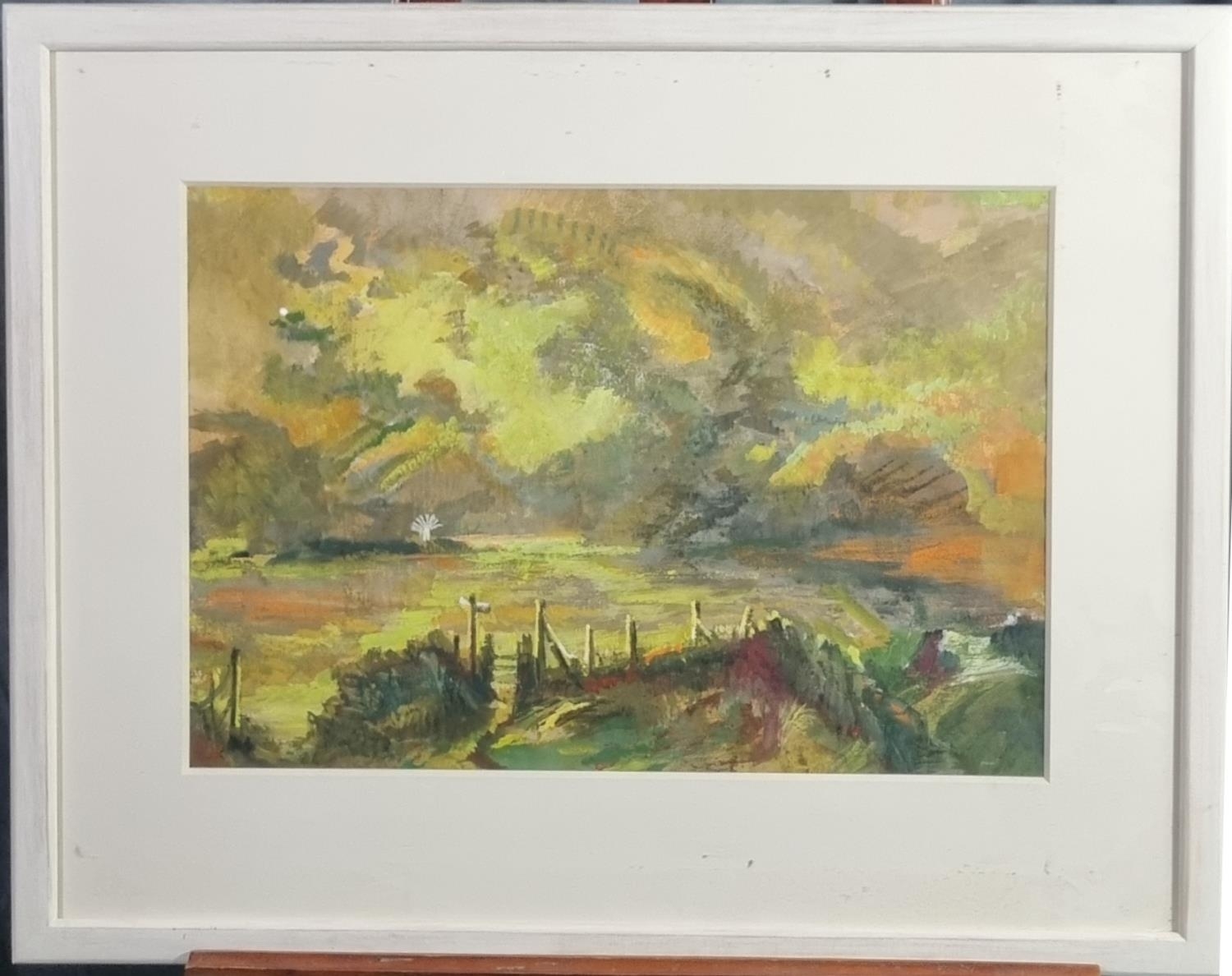 Ray Howard Jones | Landscape with coastal path and lighthouse | MutualArt