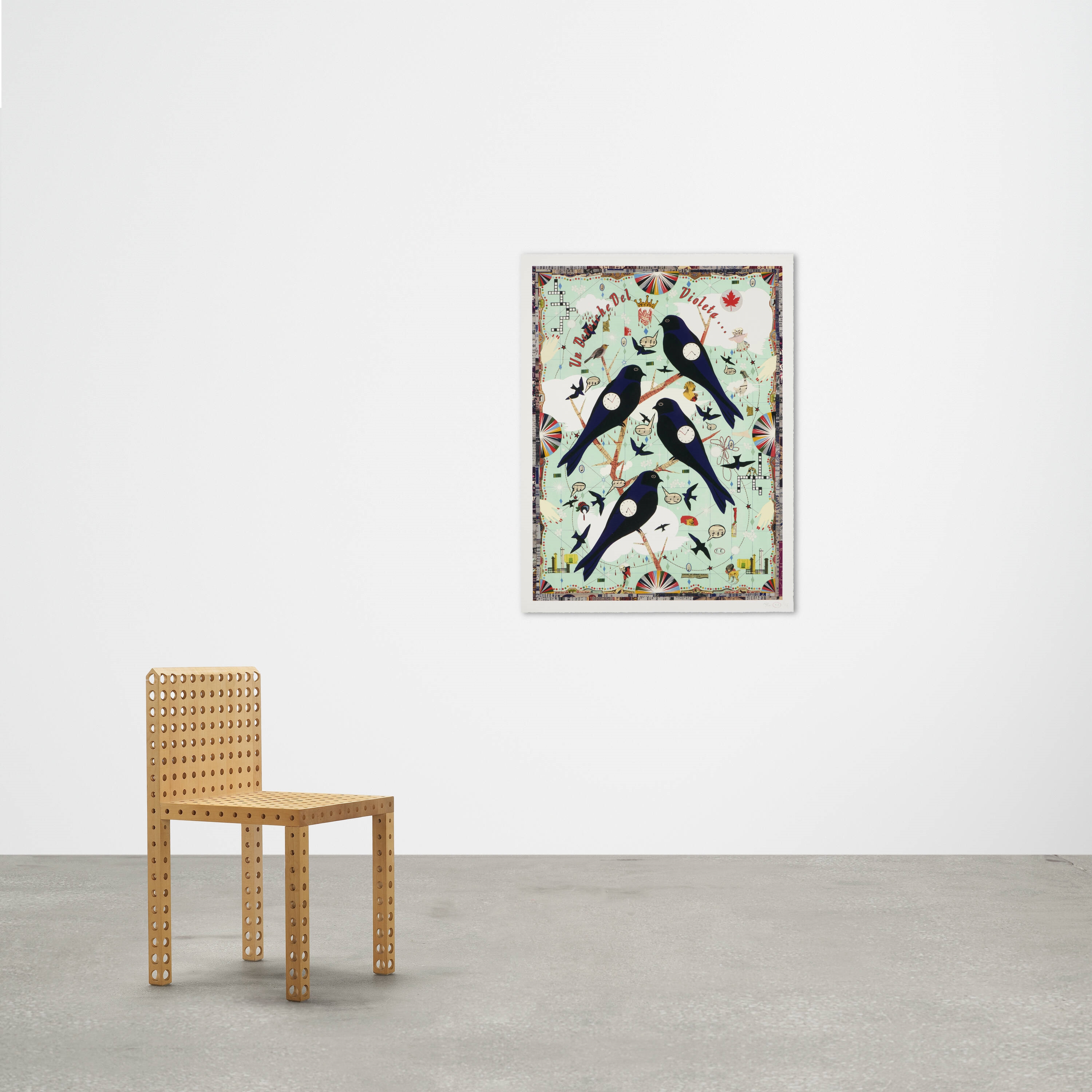 Tony Fitzpatrick | Winter Martins (A Dervish of Violet) (2016) | MutualArt