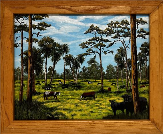 Carol Ann Knapp | FLORIDA ARTIST CATTLE WATCHING | MutualArt