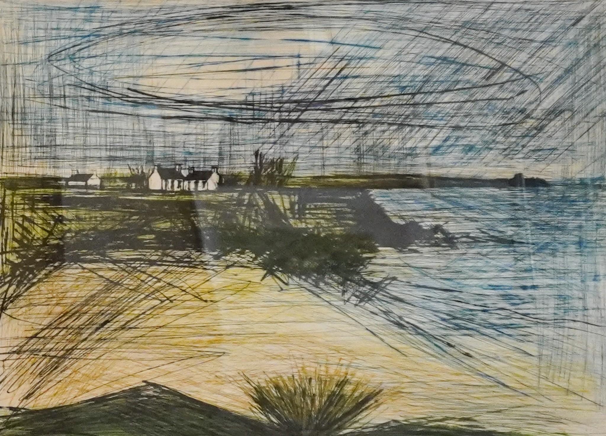 Bernard Buffet | Untitled Landscape (Beach in Bretagne) | MutualArt