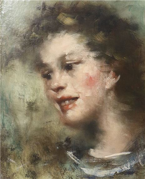 Alfons Graber | Portrait study of a child | MutualArt