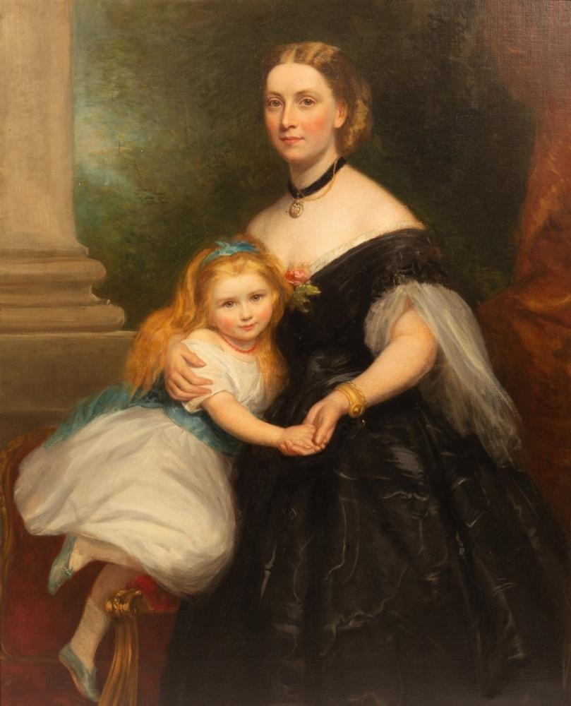 Henry Howard | Portrait of Lady Elizabeth Adeane and her Daughter ...
