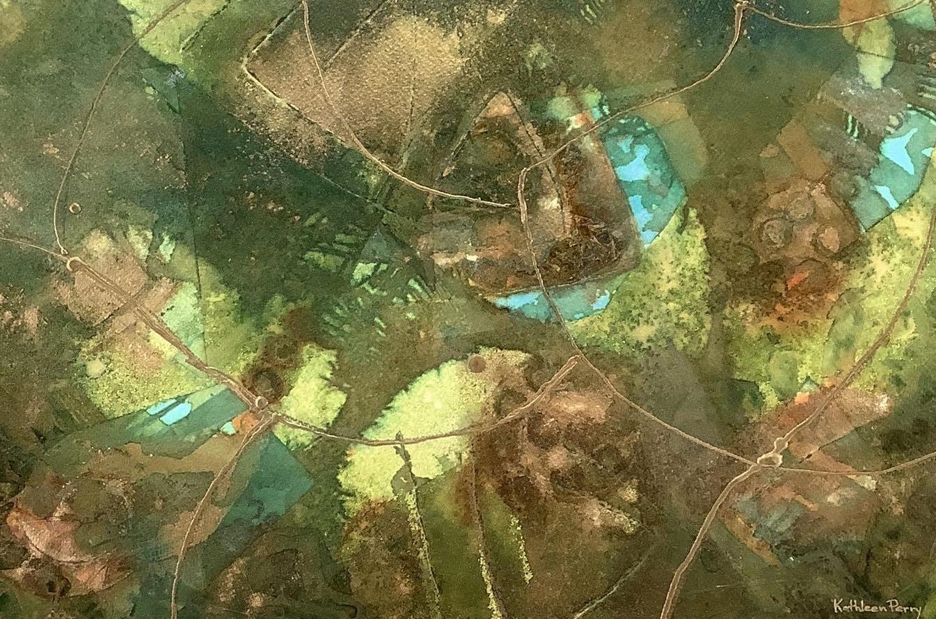 Kathleen Perry | Leaf collage | MutualArt