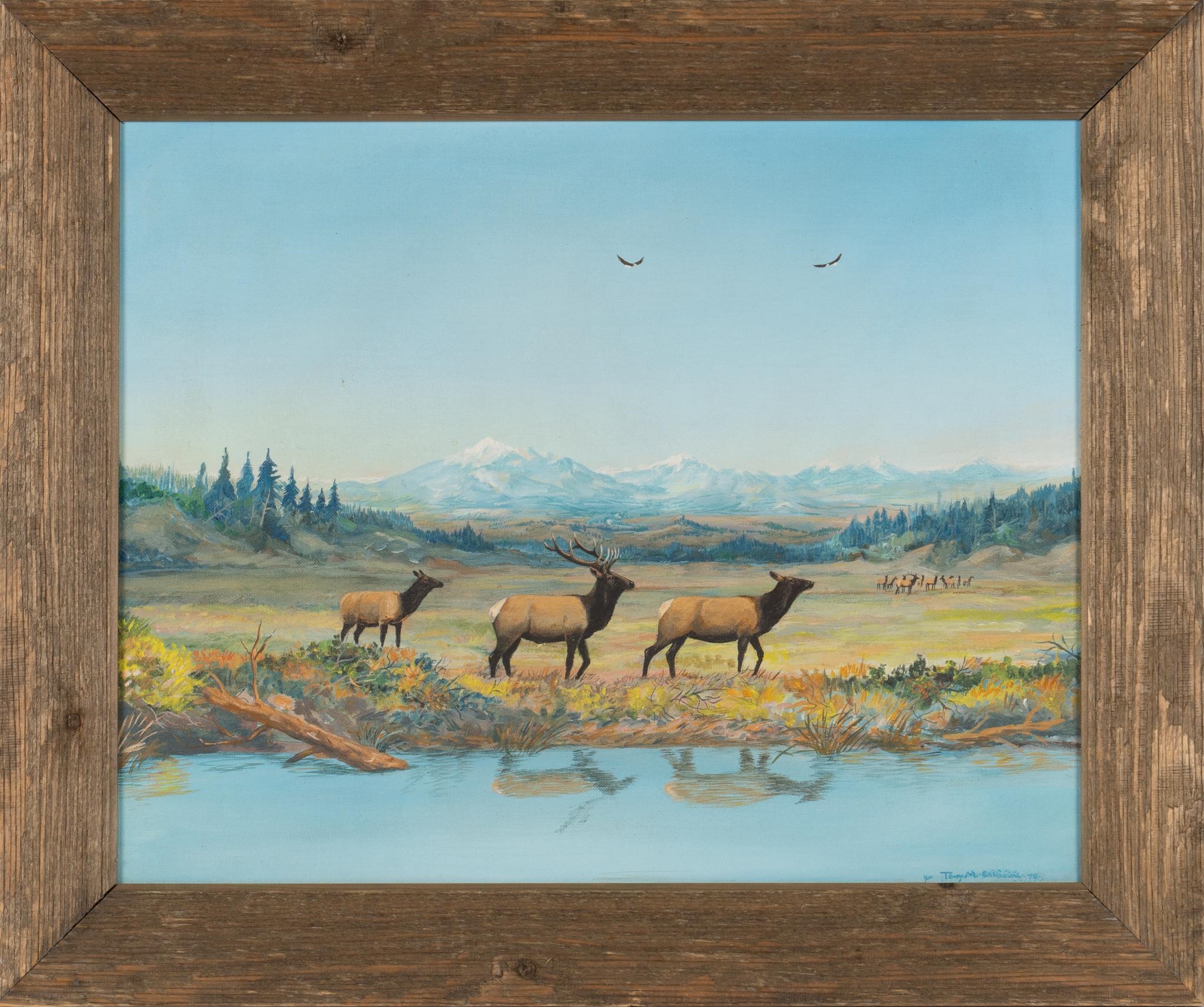 Tony Sandoval | Elk in Landscape | MutualArt