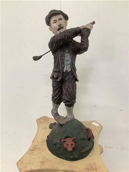 Peter Mook | VINTAGE PETER MOOK GOLFING STATUE | MutualArt