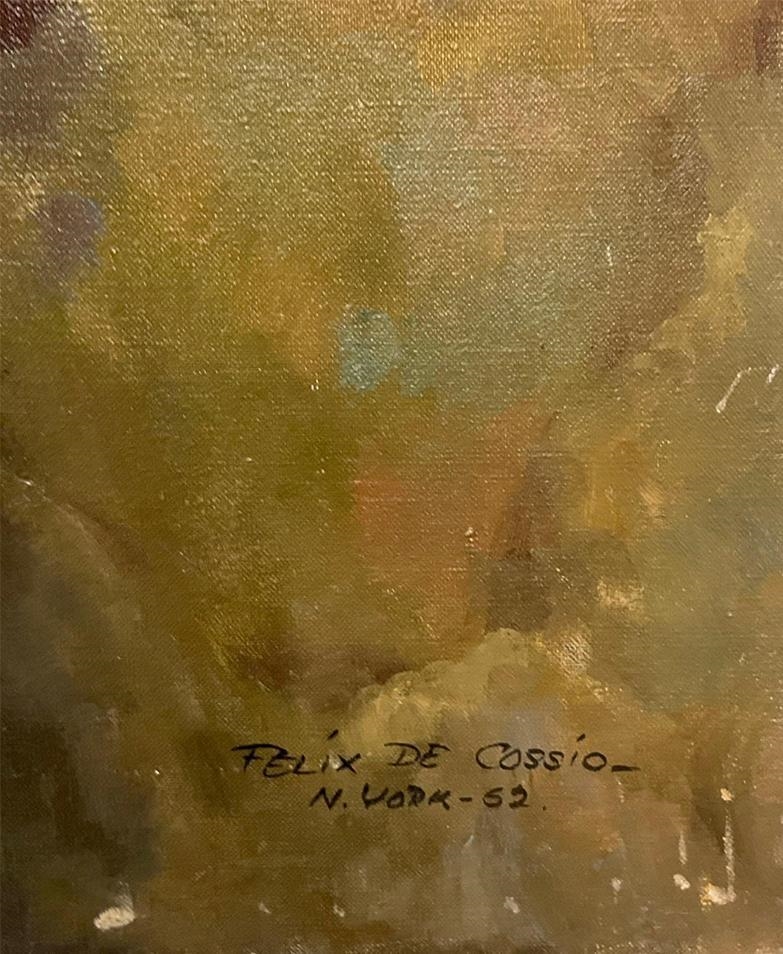 Felix de Cossio | Portrait of a lady in white shirt wearing a diamond ...