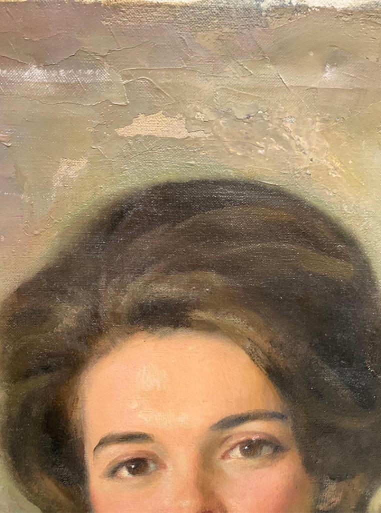 Felix de Cossio | Portrait of a lady in white shirt wearing a diamond ...